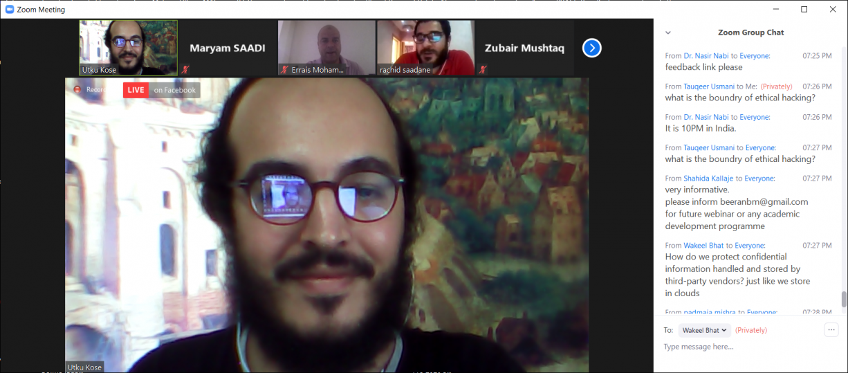 Live Webinar: “Future of Cyber Security” / ENSC, Morocco – Dr. Utku Köse