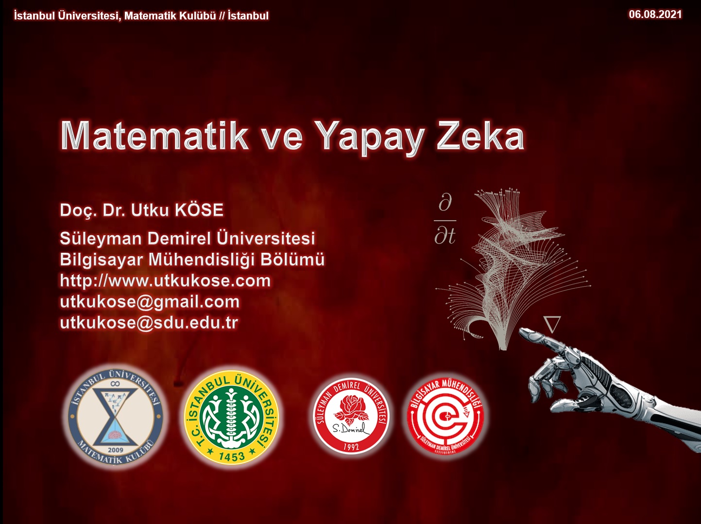 Webinar: “Mathematics and Artificial Intelligence” / İstanbul ...